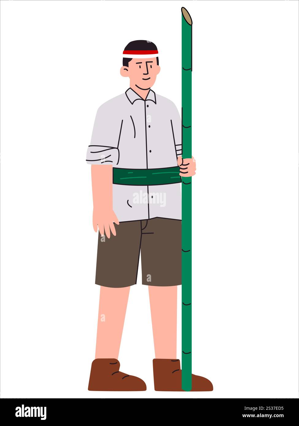 Indonesia old historical warrior bambu runcing sharpened bamboo weapon ...