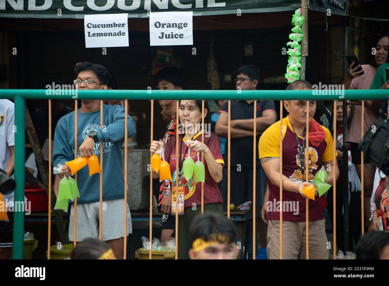 January 9, 2025, Manila, Ncr, Philippines: Volunteers gives out juice ...
