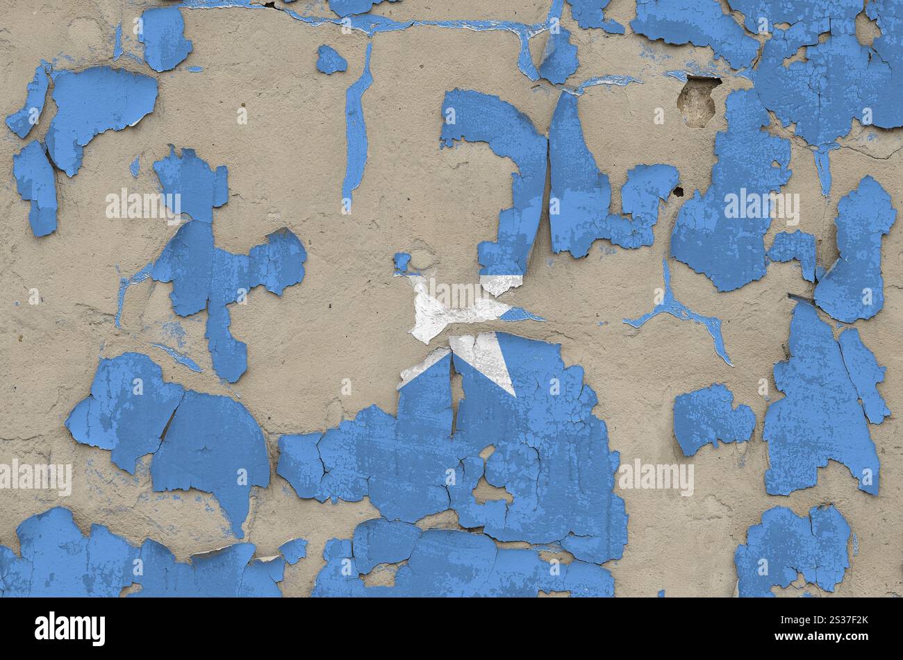 Somalia flag depicted in paint colors on old obsolete messy concrete ...