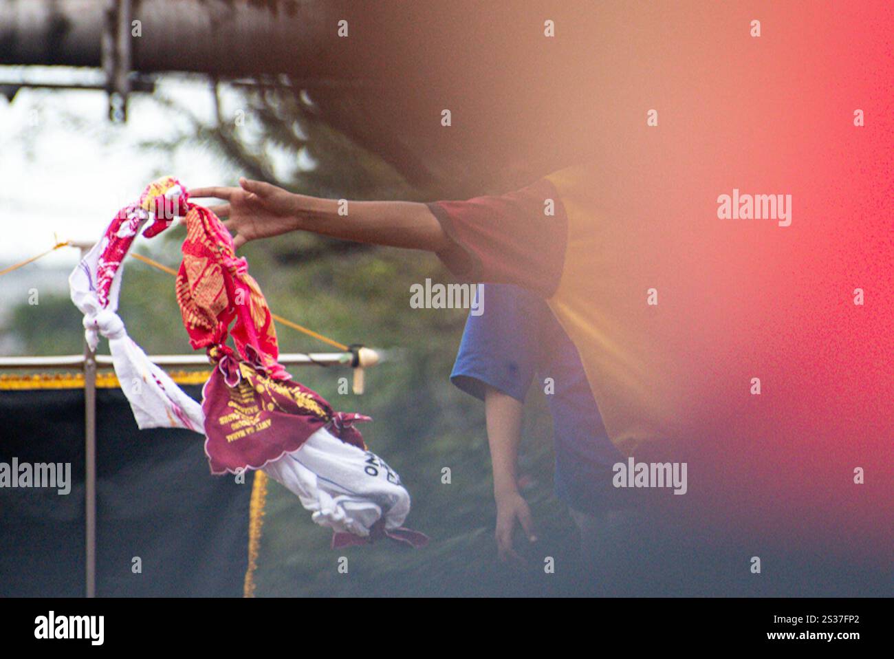 January 9, 2025, Manila, Ncr, Philippines: A volunteer from the replica ...