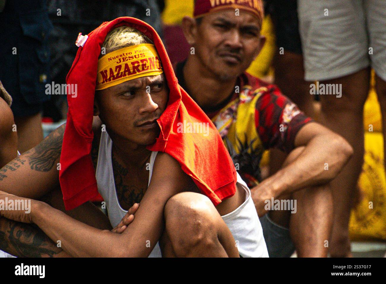 January 9, 2025, Manila, Ncr, Philippines: Catholic devotee stares at ...