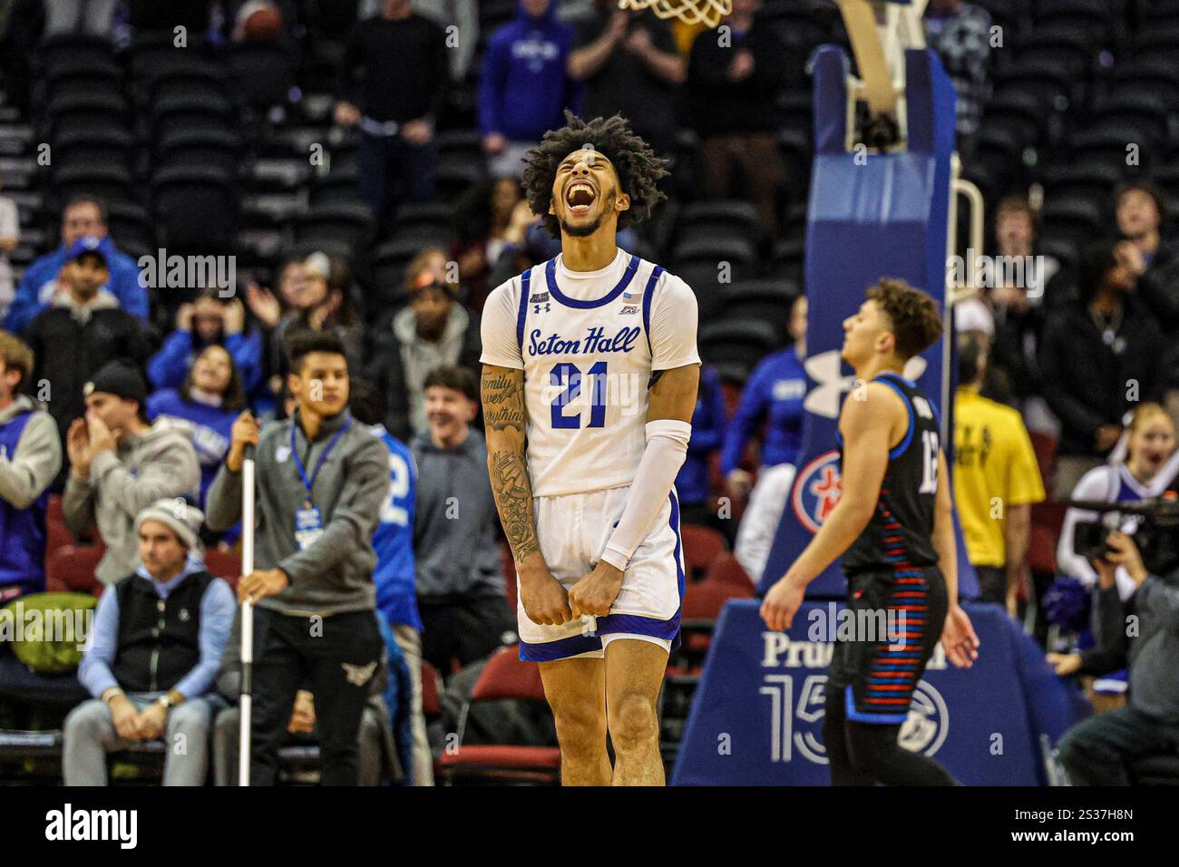 Newark, New Jersey, USA. 8th Jan, 2025. Seton Hall Pirates guard ISAIAH ...