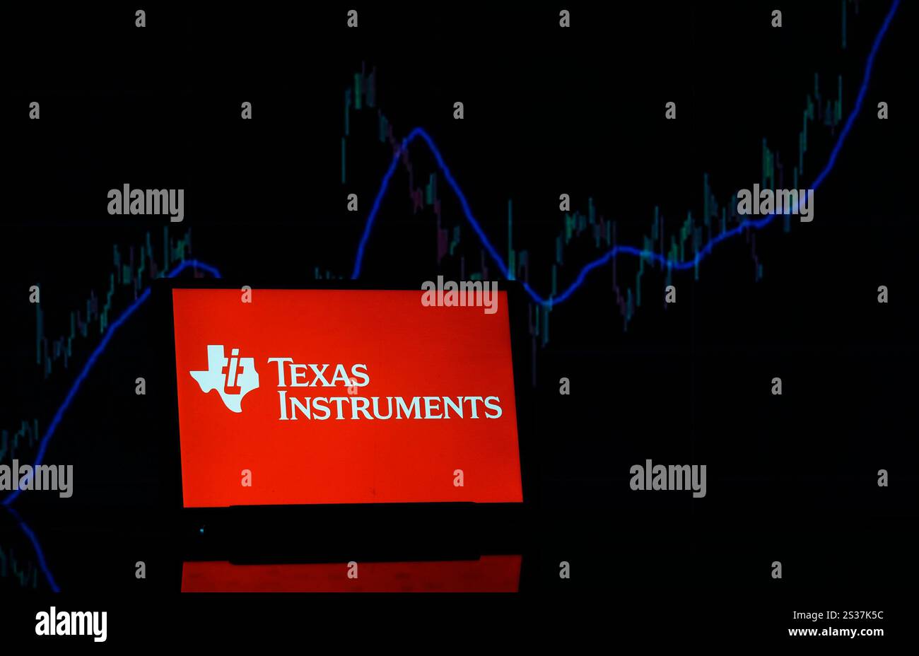 Germany. 09th Jan, 2025. In this photo illustration, Texas Instruments ...