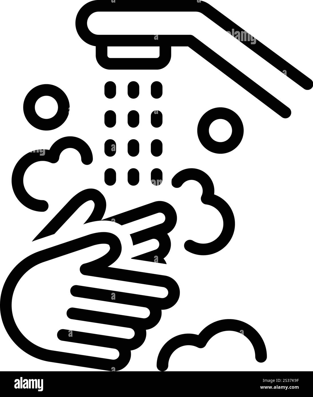 Wash hands silhouette icon hi-res stock photography and images - Alamy