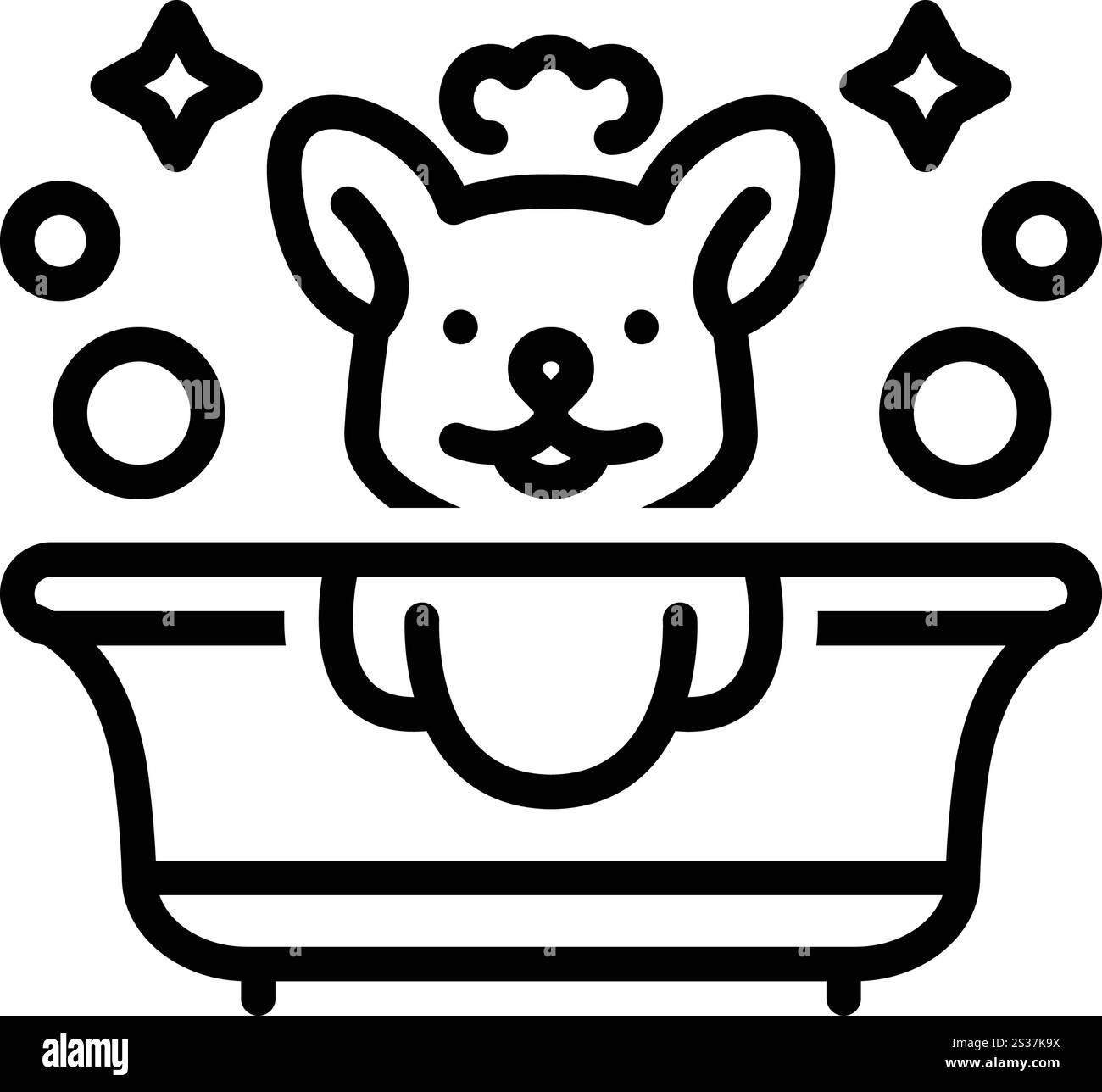 Icon bathing dog Stock Vector Images - Alamy