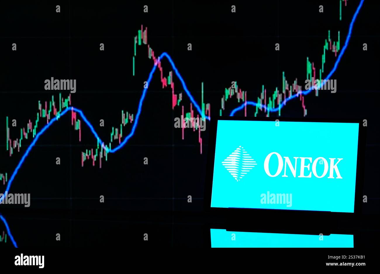 Germany. 09th Jan, 2025. In this photo illustration, ONEOK Inc. logo is ...