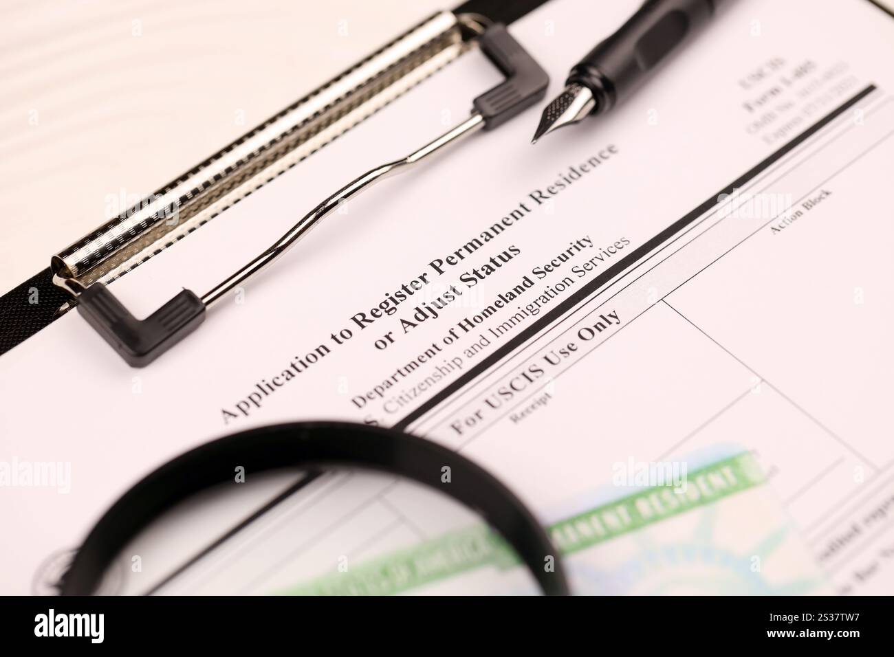 I-485 Application to register permanent residence or adjust status form ...