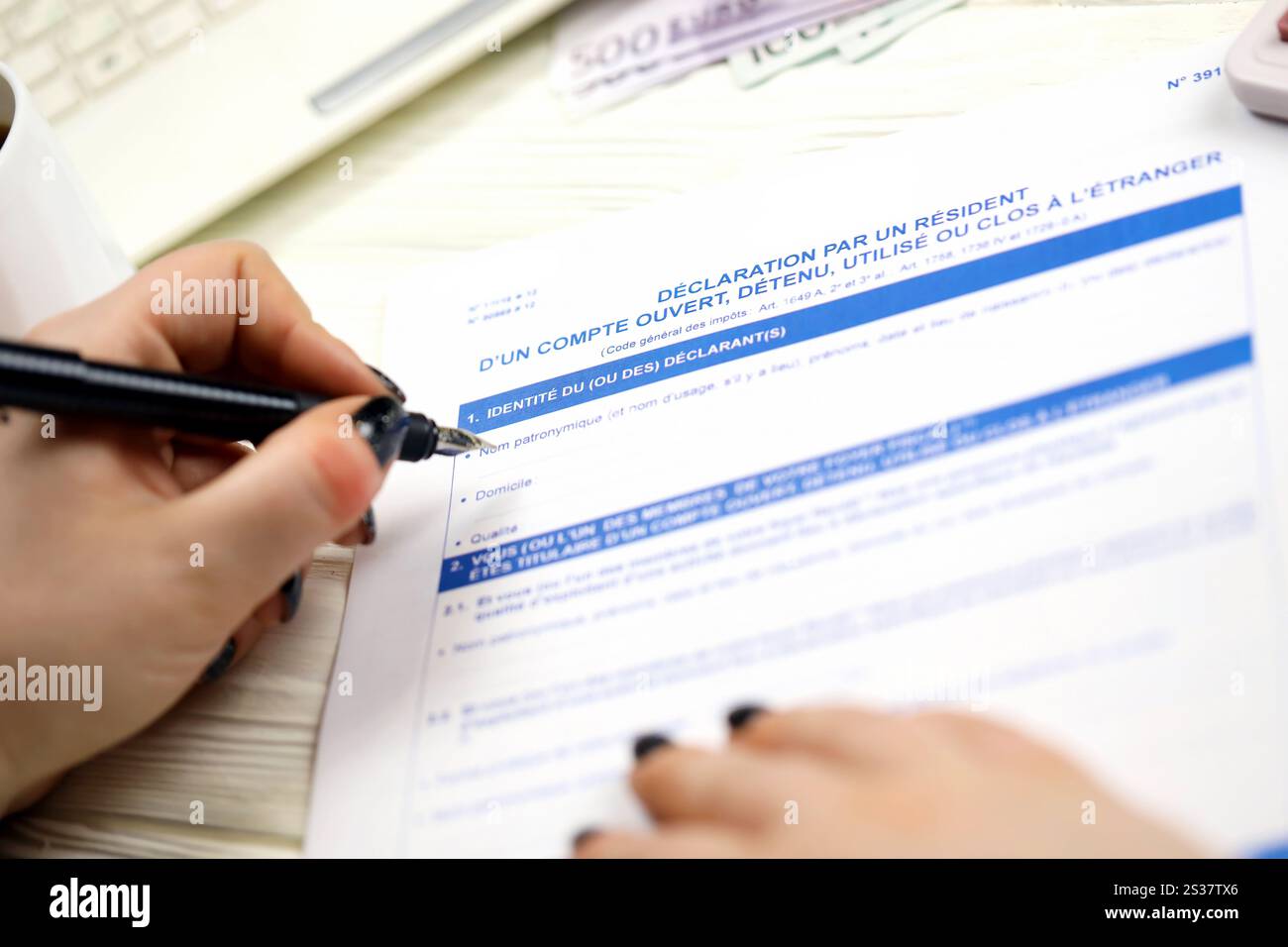 Accountant fill french tax form 3916 Declaration by resident of account ...