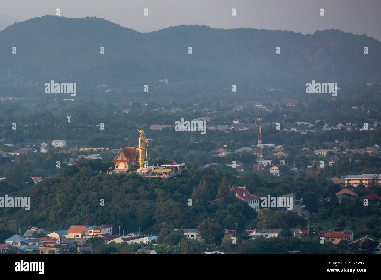 the Big Buddha of the Khao Noi, a view from Khao Hin Lek Fai Viewpoint ...