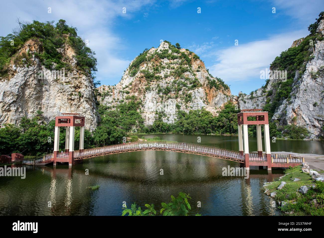 Landscape of Hin Khao Ngu Natural Park at Village of Tambon Ko ...