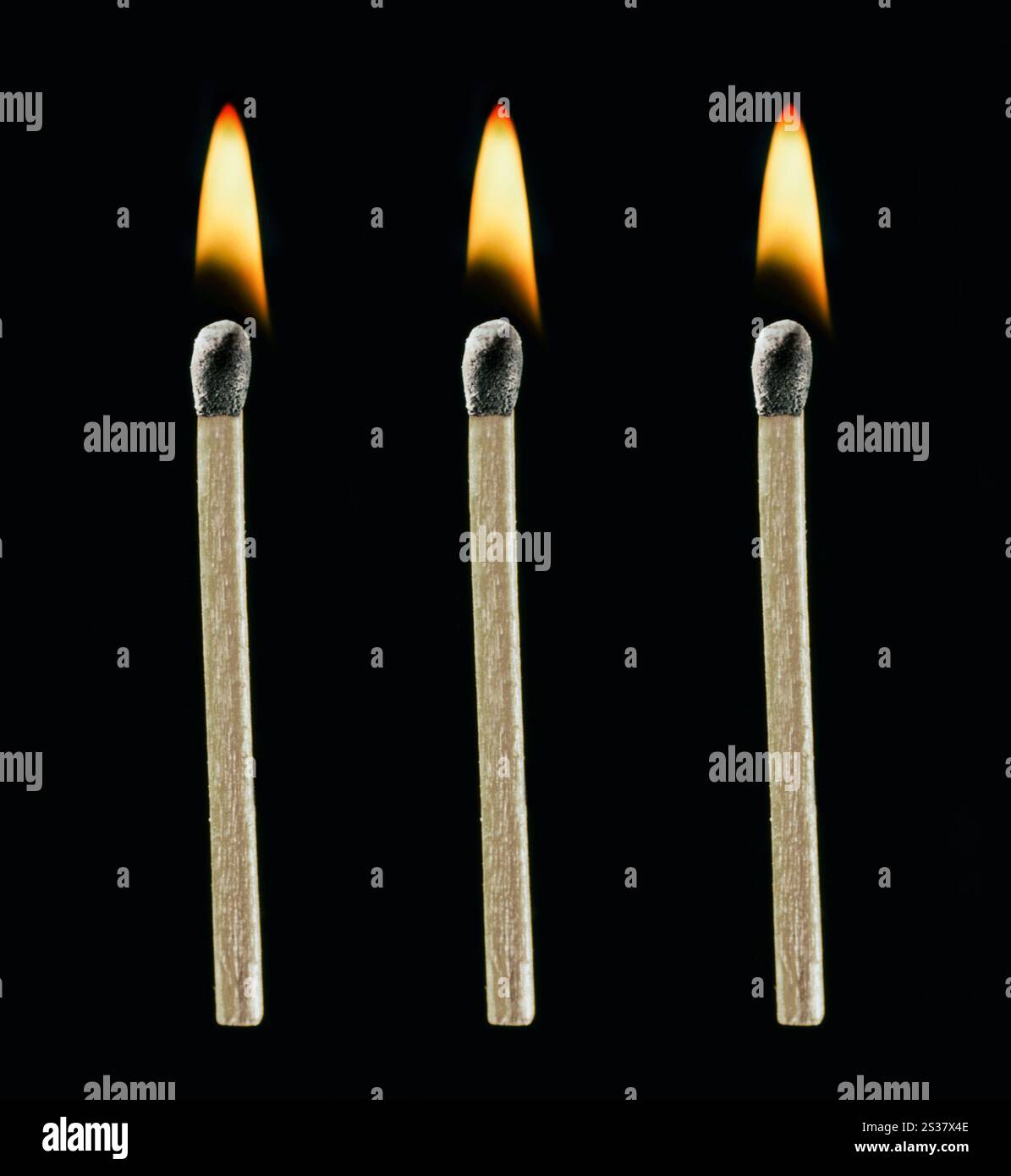 Burning matches on a black background. Burning matches Stock Photo - Alamy