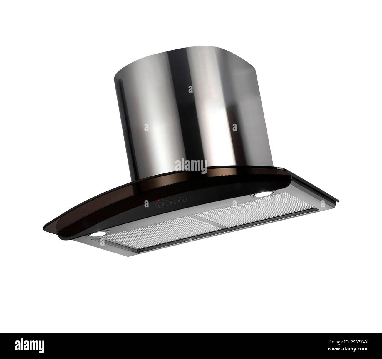 Modern kitchen wall hood isolated on white background. Modern kitchen ...