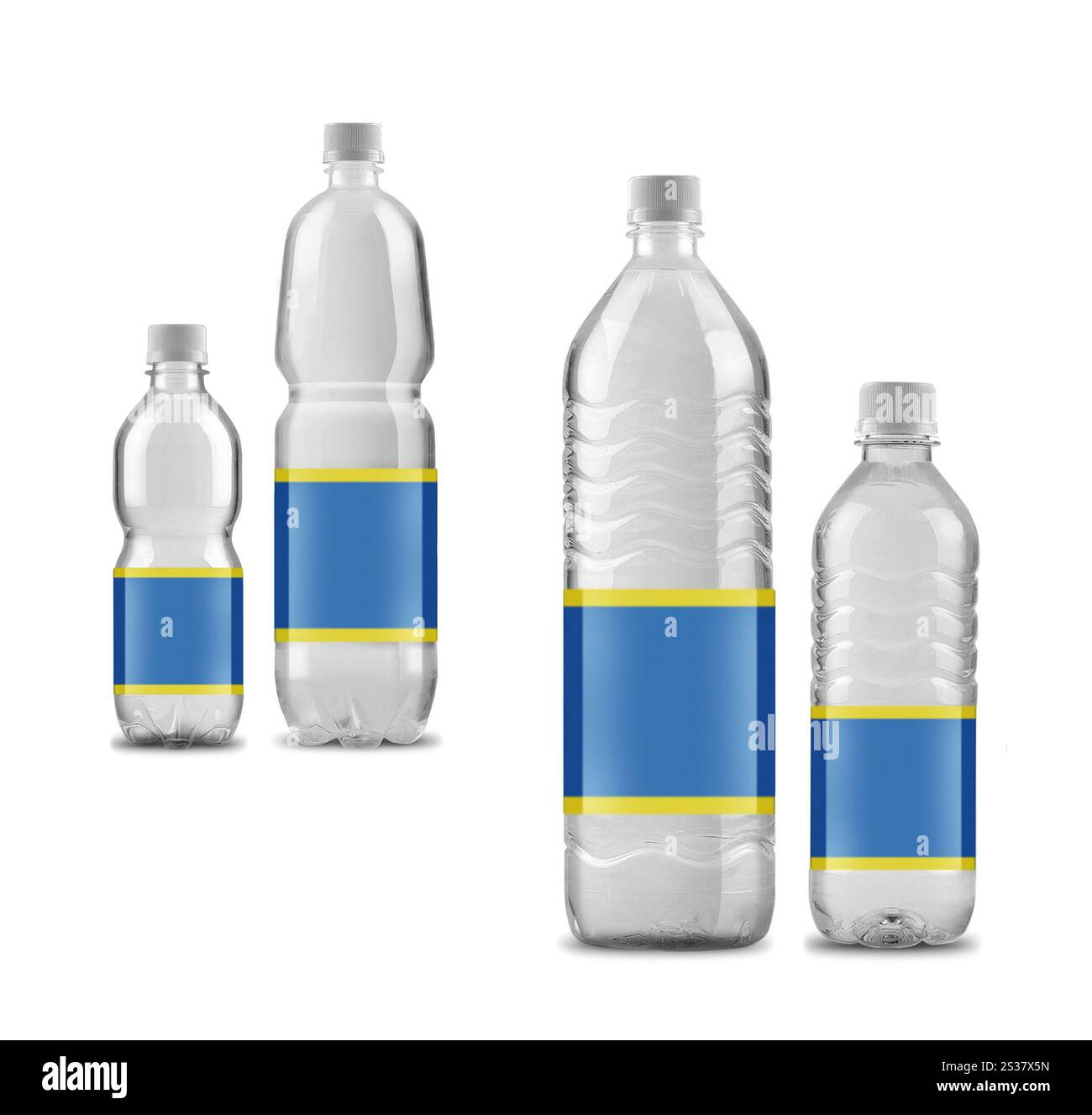water bottles isolated on white background Stock Photo - Alamy