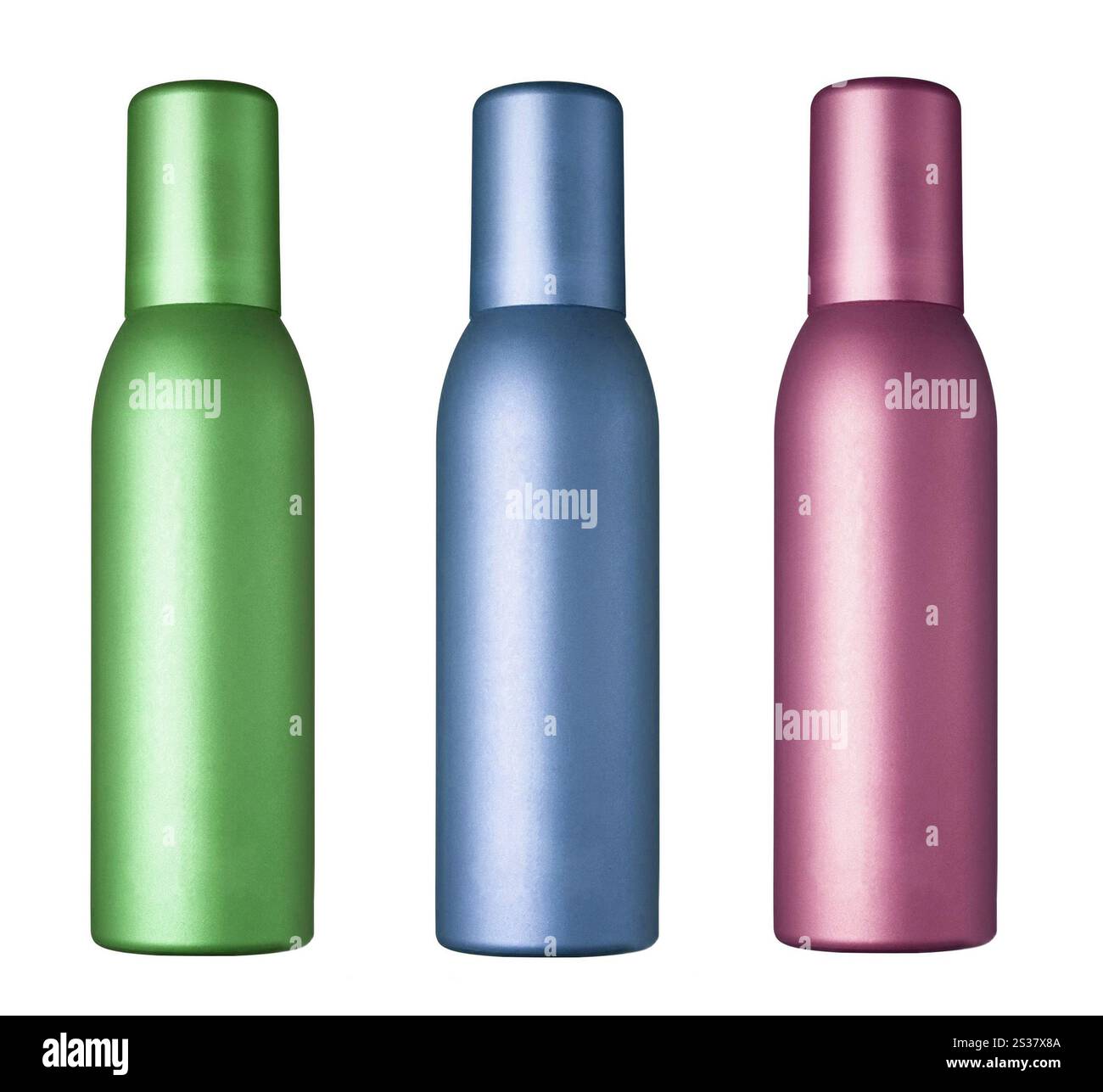 Render of a metallic spray bottle isolated on a white background ...