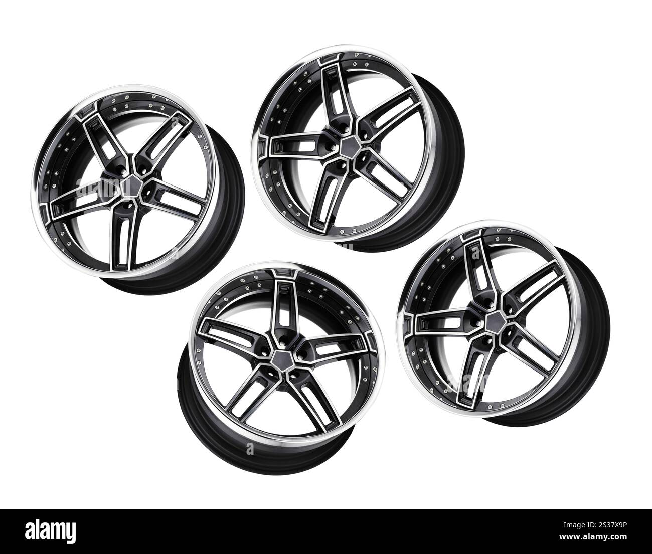 Alloy wheel design Cut Out Stock Images & Pictures - Alamy