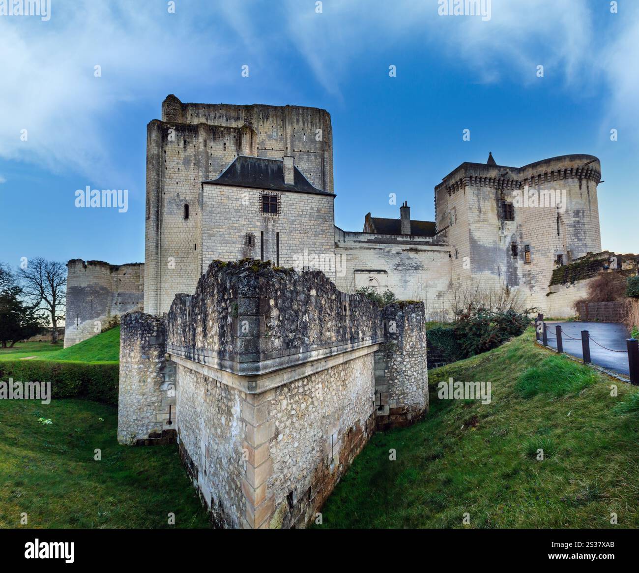 Medieval walls of Royal City of Loches, France. Was constructed in the 9th century Stock Photo ...