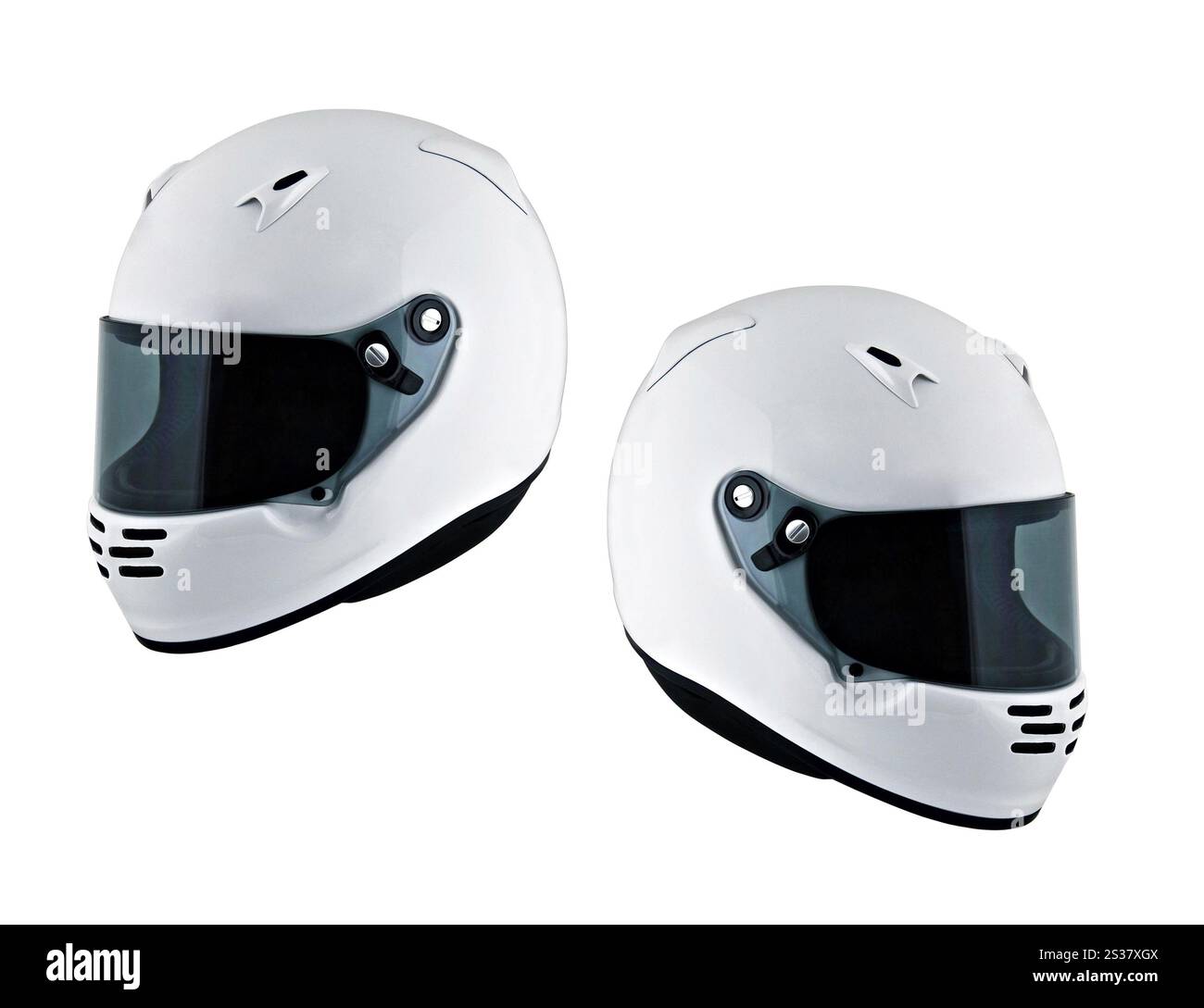 motorcycle helmets over white background, studio isolated. motorcycle ...
