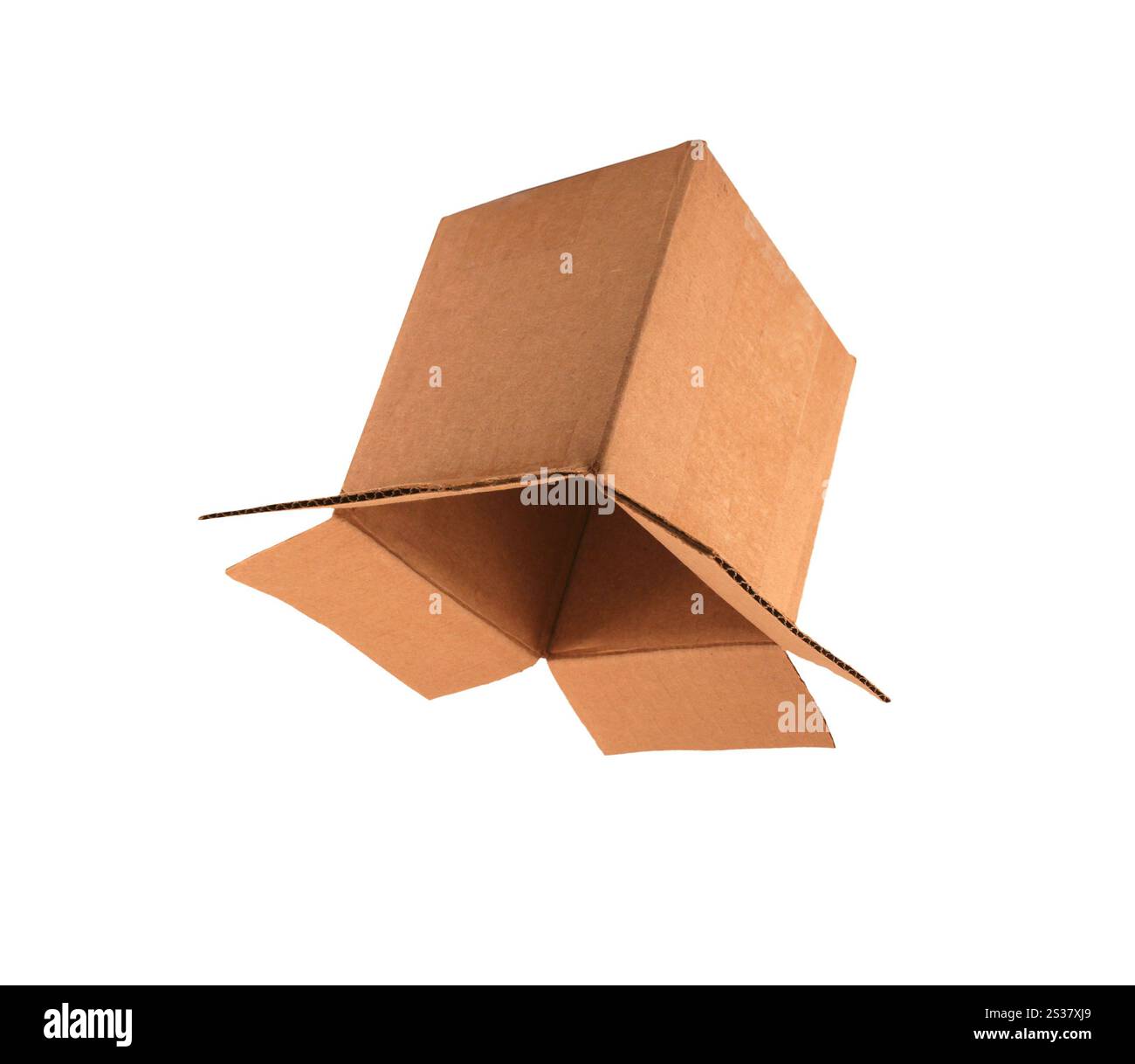 A Isolated Empty open cardboard box. Open box Stock Photo - Alamy