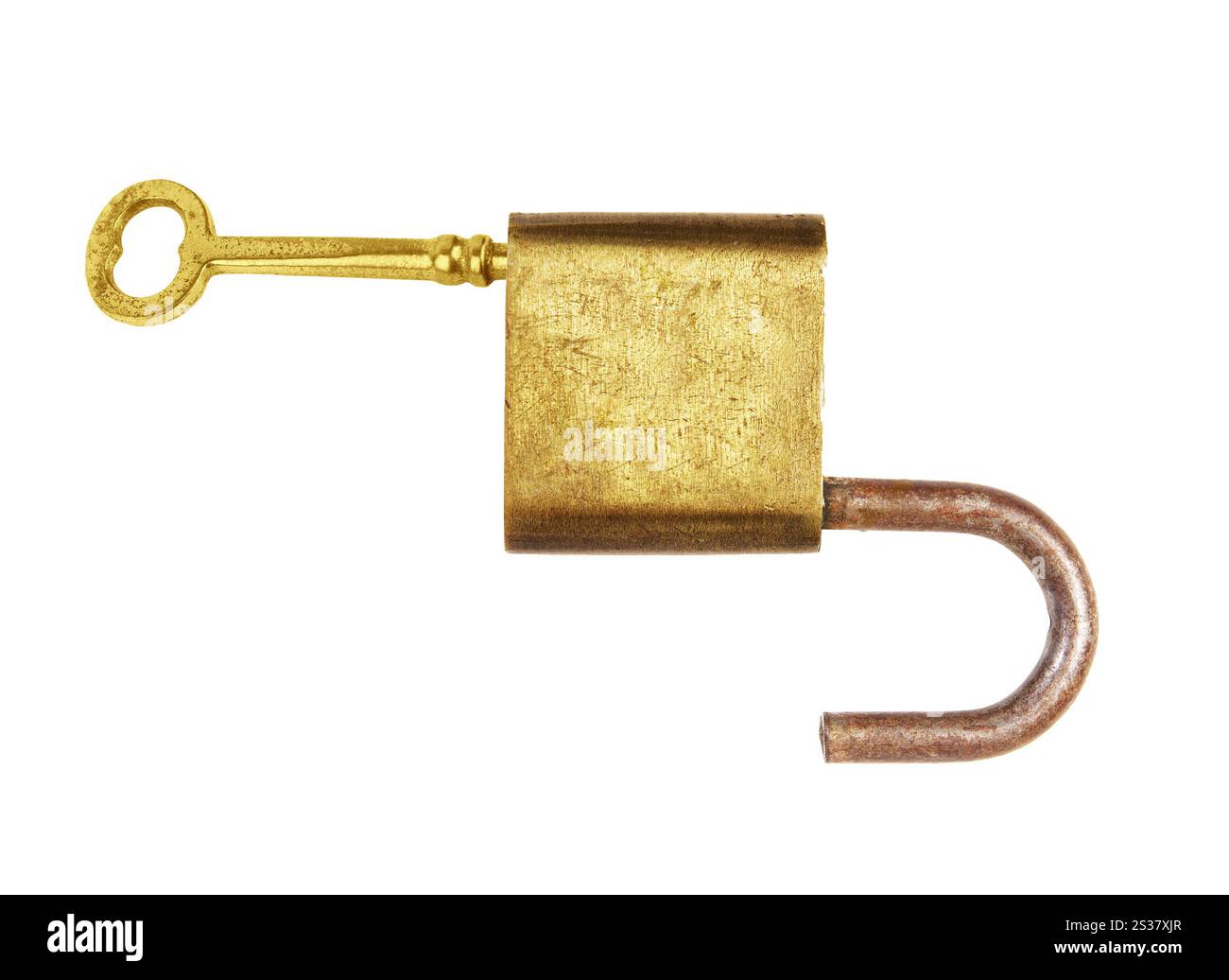 Lock and key isolated on white background. Key with lock isolated Stock ...