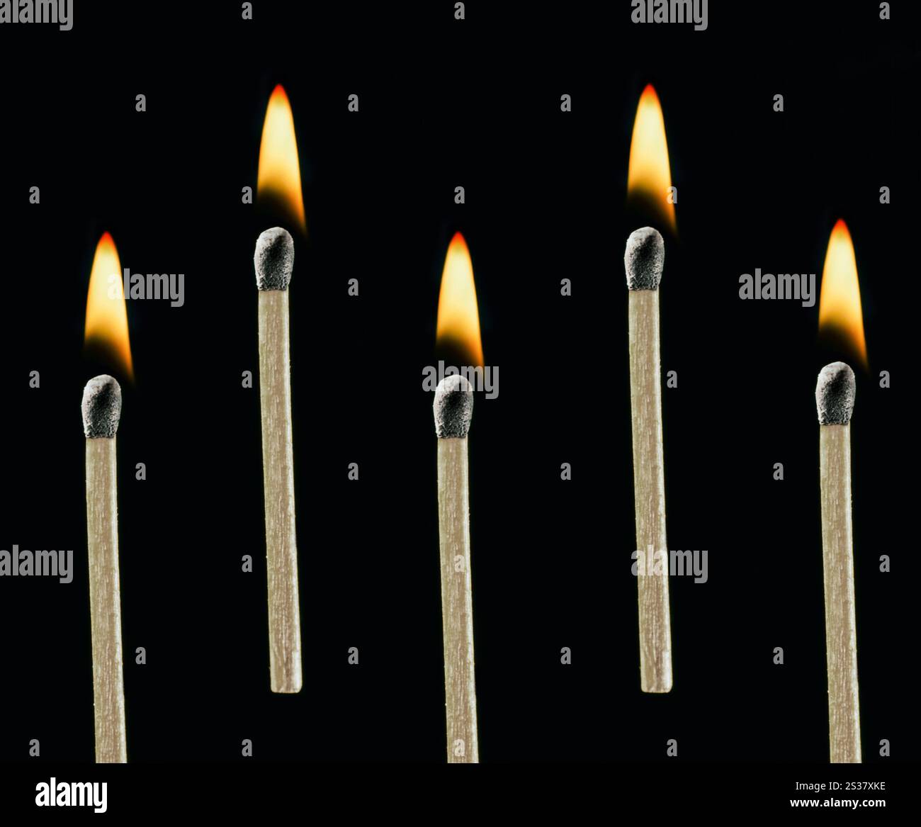 Burning matches on a black background. Burning matches Stock Photo - Alamy