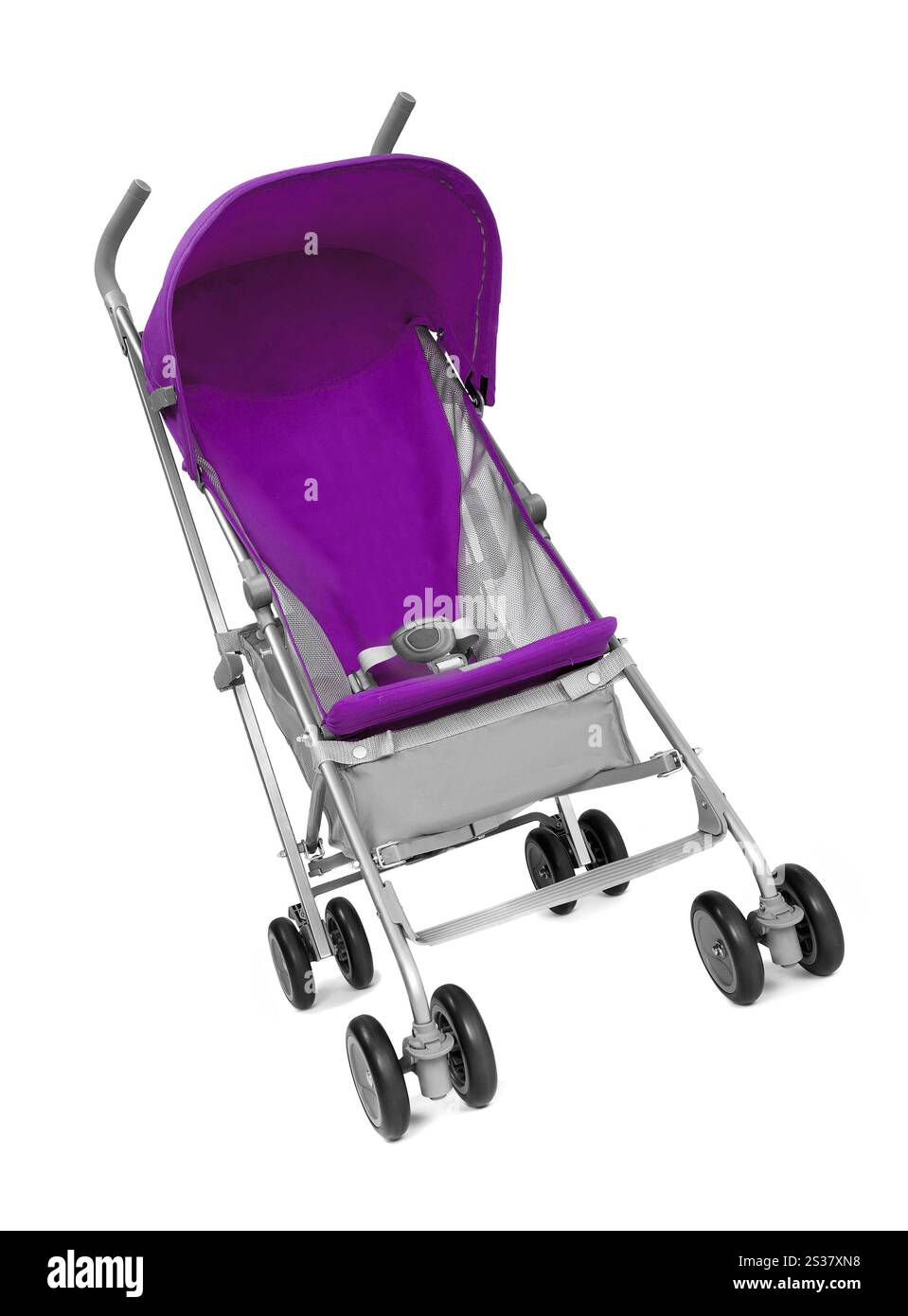Violet baby carriage isolated on white background. Violet baby carriage ...