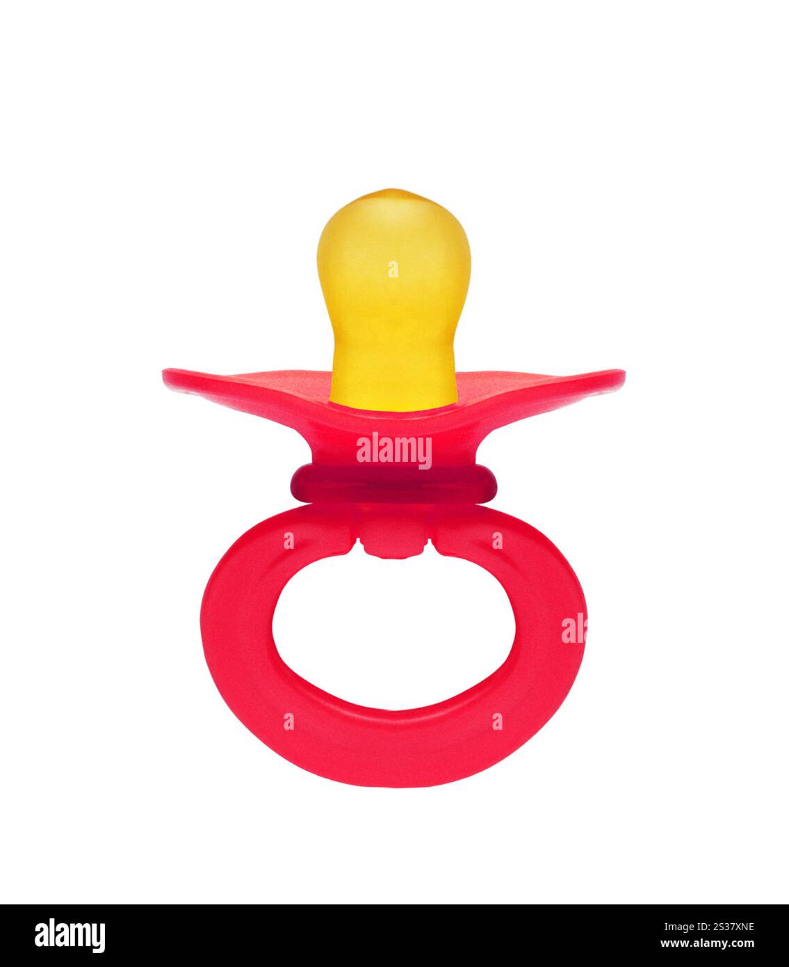 Red babys dummy isolated on white background. Red babys dummy isolated ...
