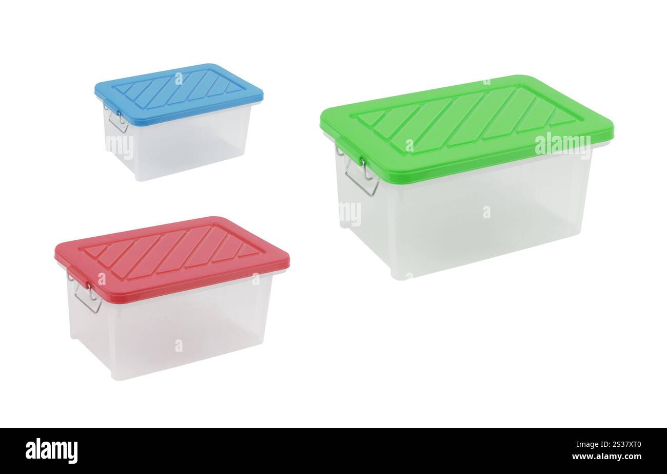 plastic containers isolated on white. plastic containers Stock Photo ...