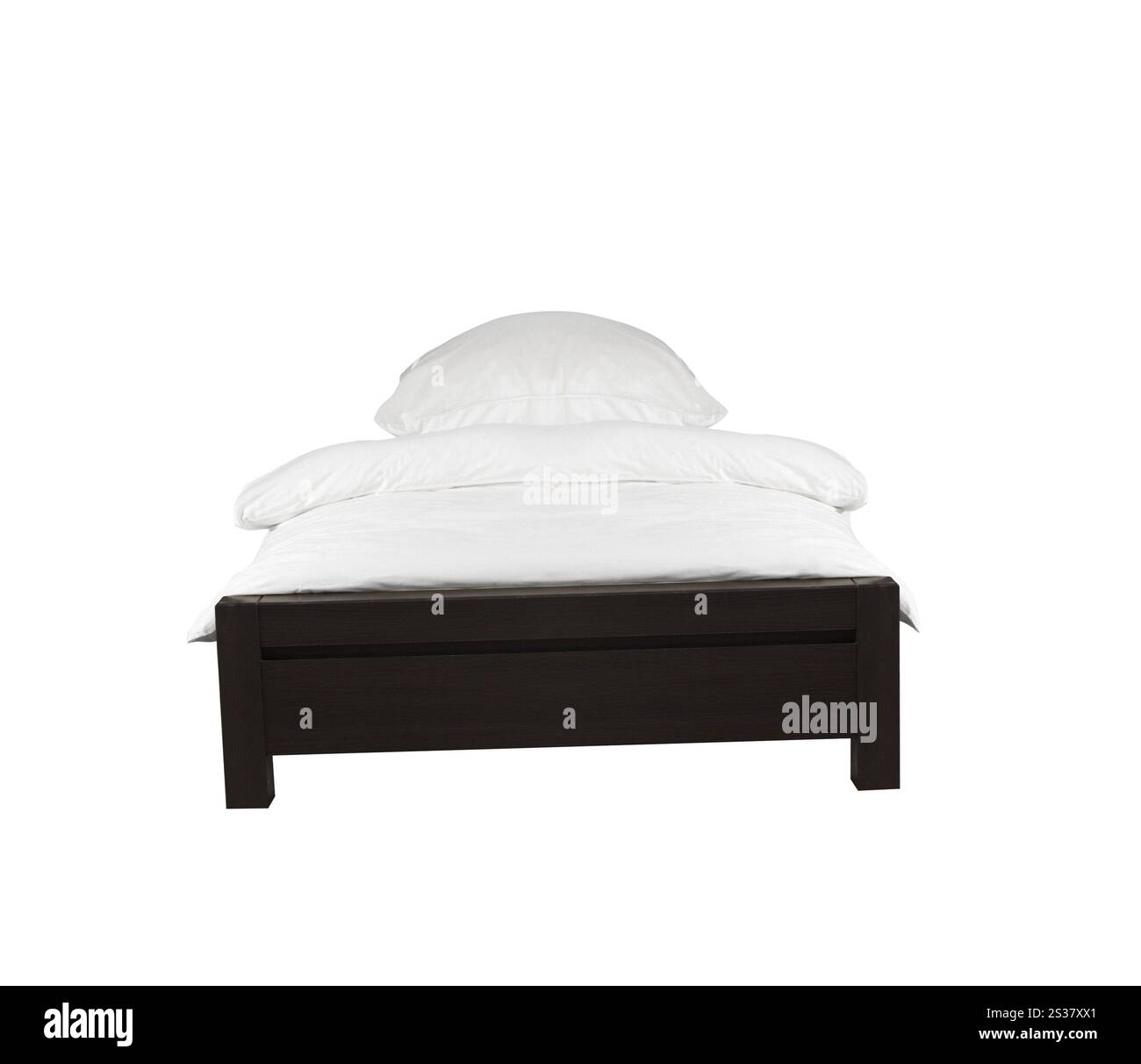 Bed isolated on white background. Bed Stock Photo - Alamy