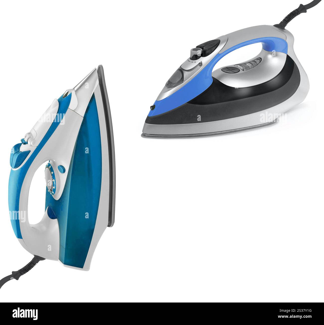 modern new two electric irons isolated on white background. modern new ...
