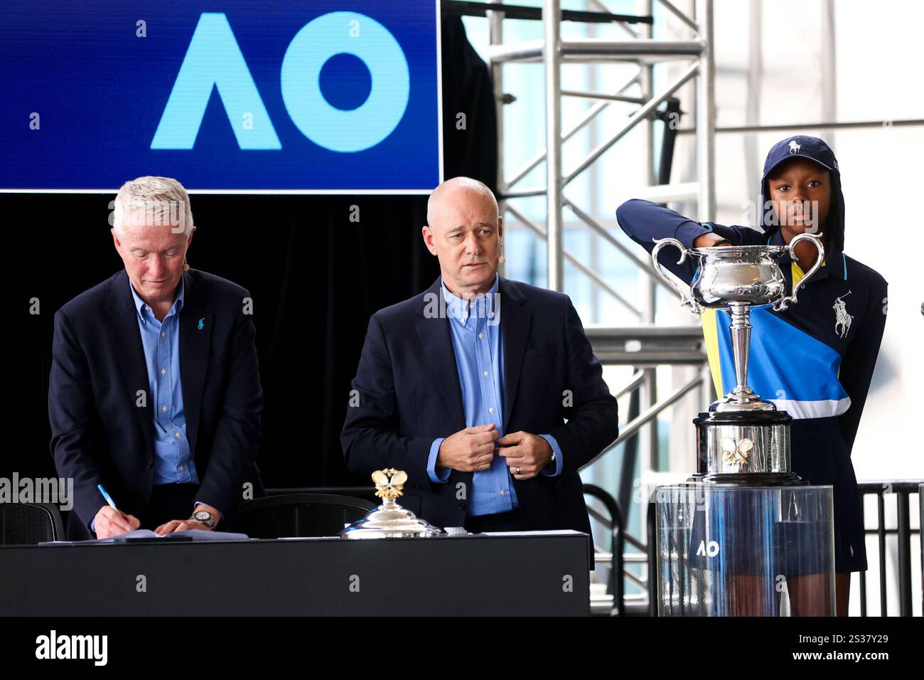January 9, 2025: MELBOURNE, AUSTRALIA - JANUARY 09: The official ...
