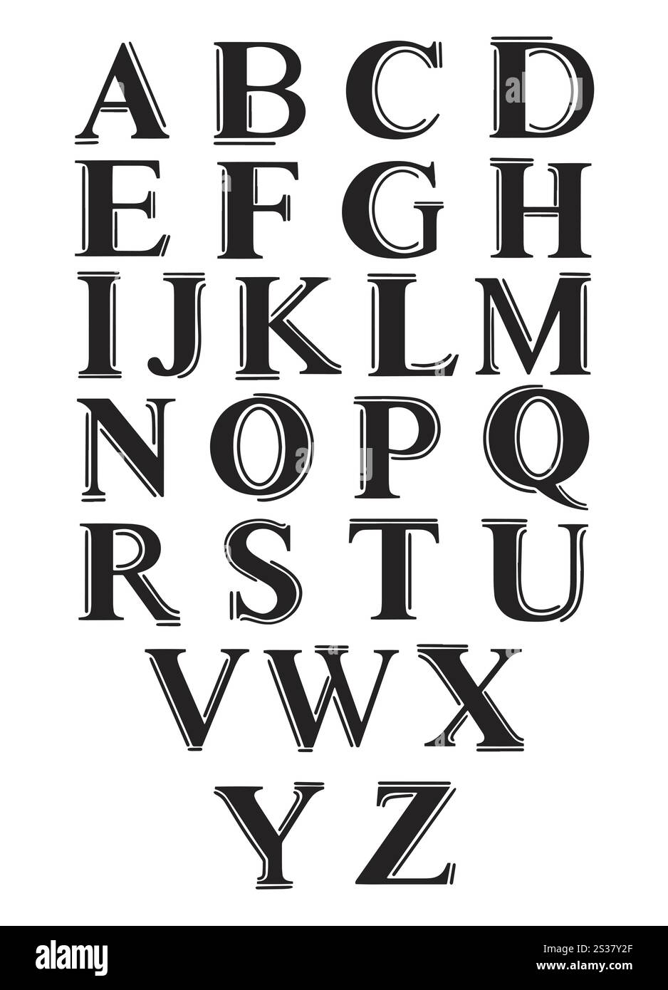 ABC alphabet poster design with colorful letters isolated on white ...