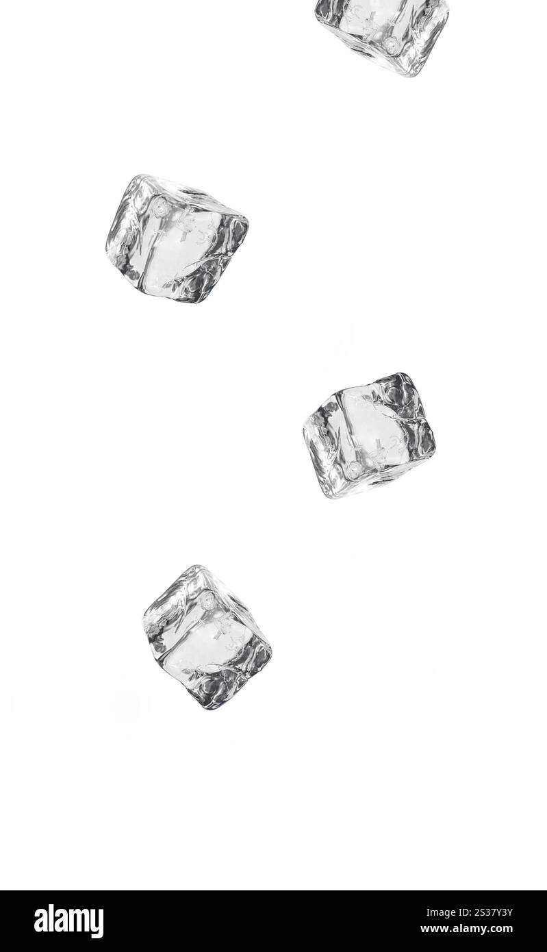 ice cubes isolated on white background. ice cubes Stock Photo - Alamy