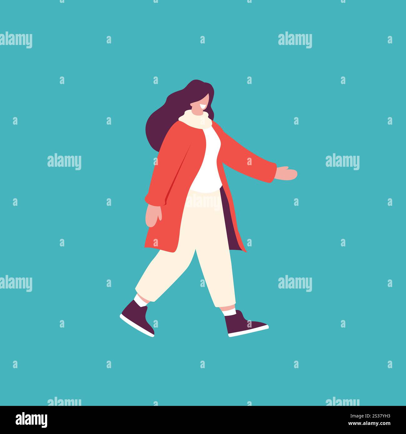 Young person in winter Stock Vector Images - Alamy