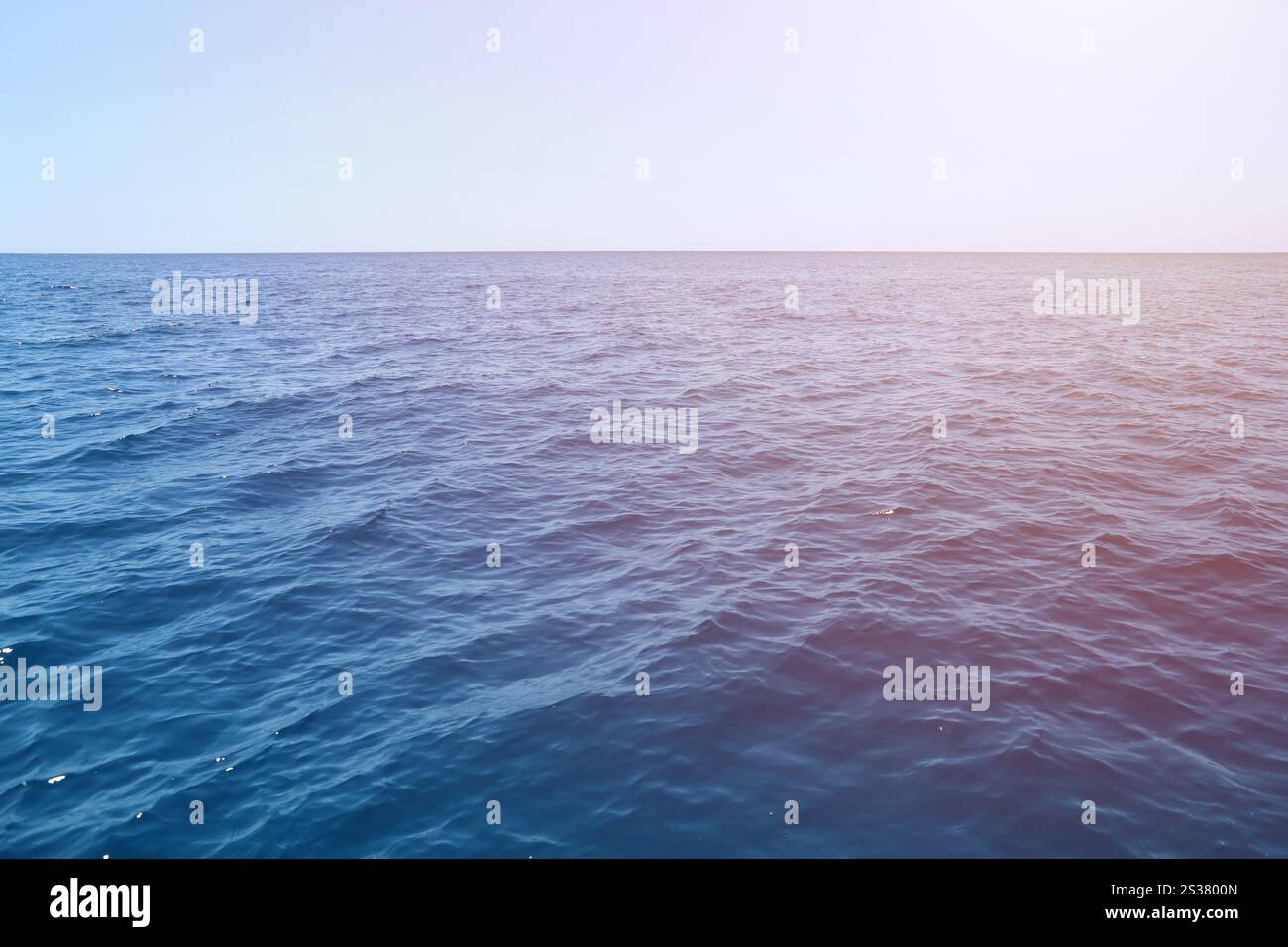 The front view in the morning sky is bright blue with clear white ...