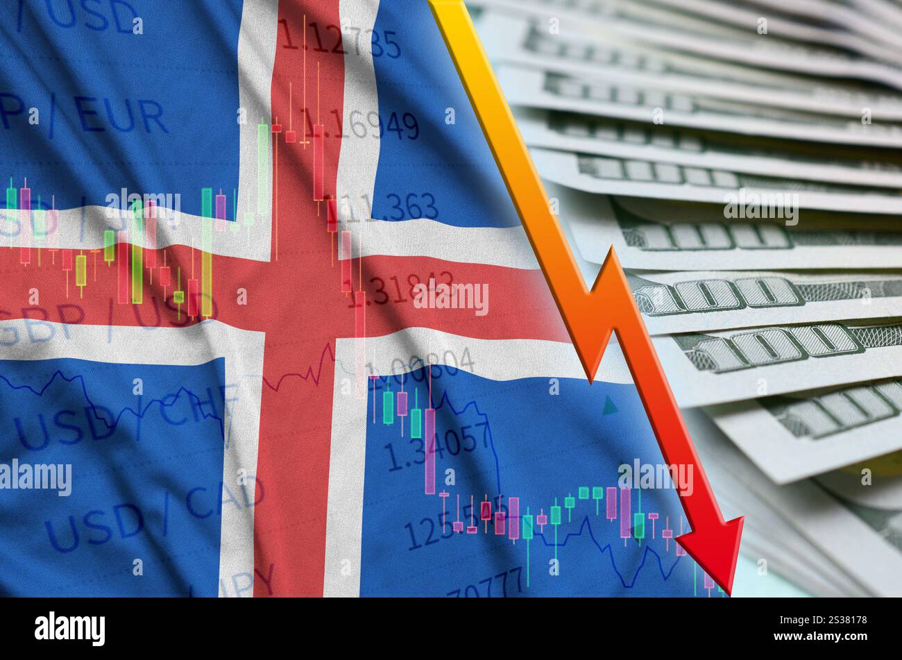 Iceland stock market chart background hi-res stock photography and ...