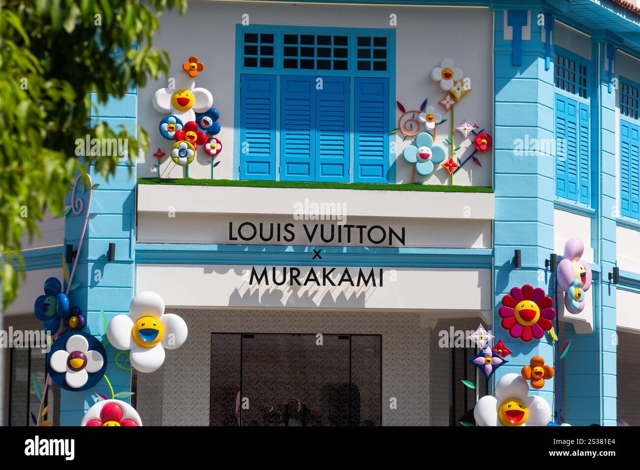 Architecture shophouse view of Louis Vuitton collaboration with Takashi ...