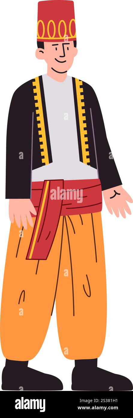 Turkish man wearing cultural traditional clothes Turkey attire ...