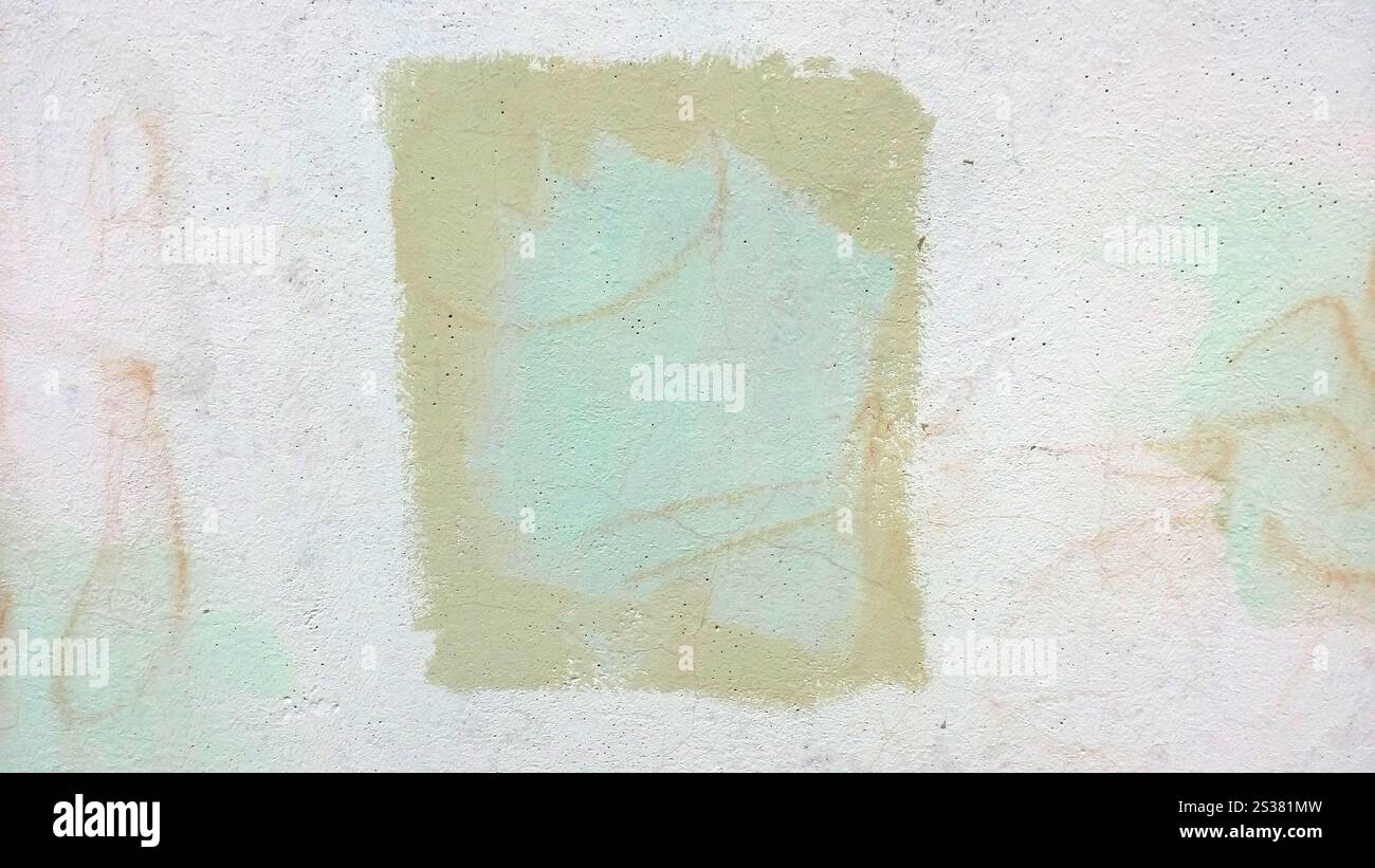 Paint stain on whitewash wall texture Stock Photo - Alamy