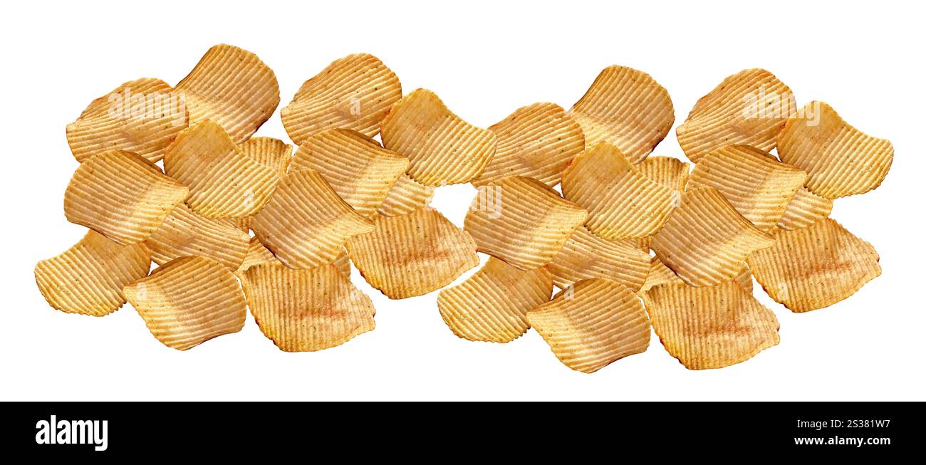 potato chips isolated on white background. potato chips isolated Stock ...