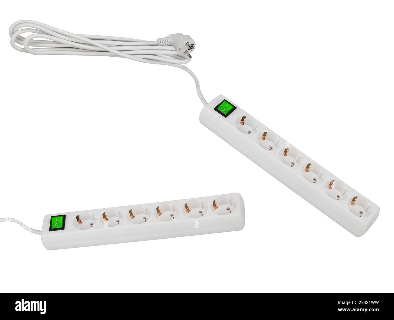 outlet power strip isolated on white background. outlet power strip ...