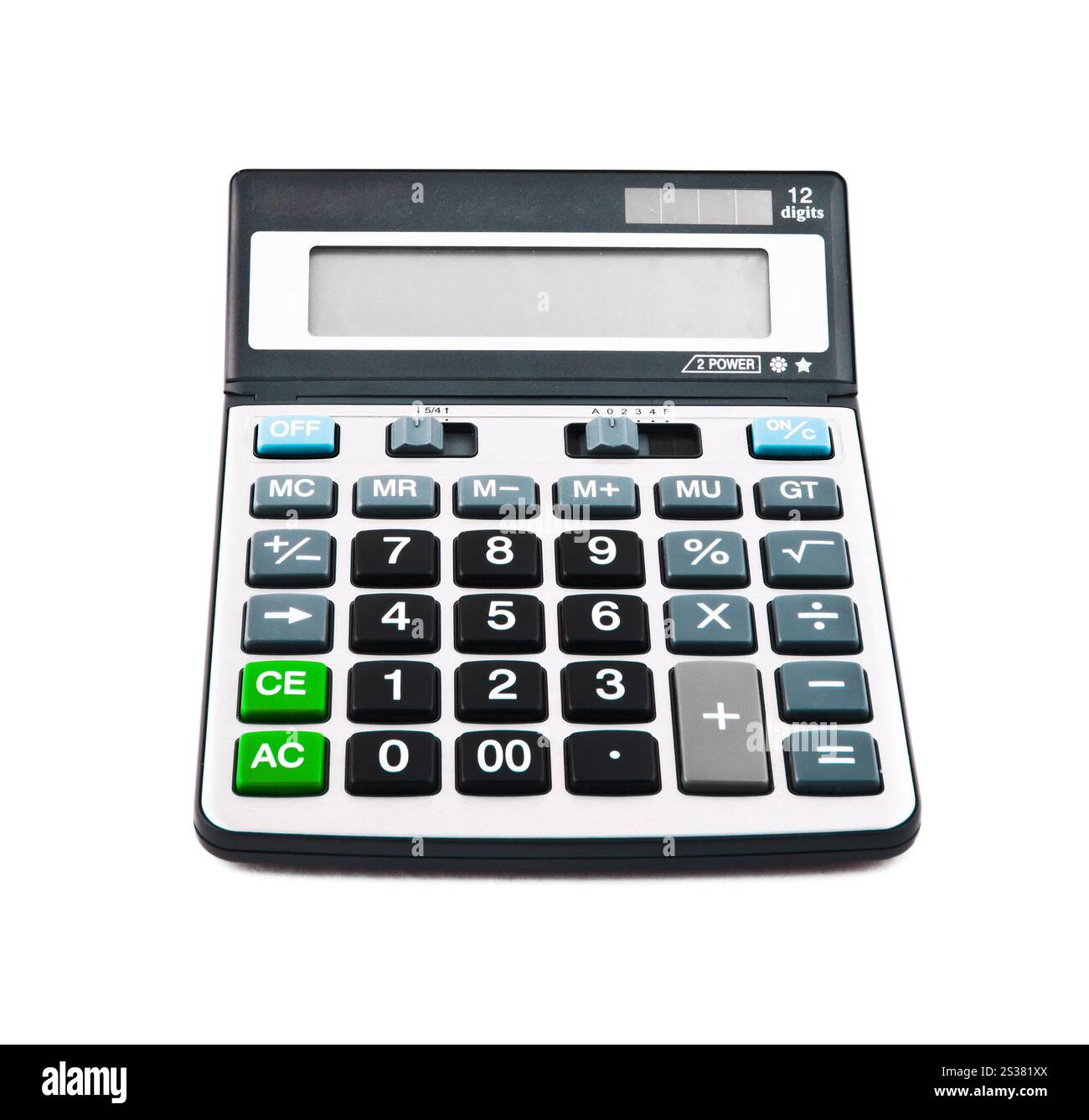 A grey calculator isolated on white background. calculator isolated ...