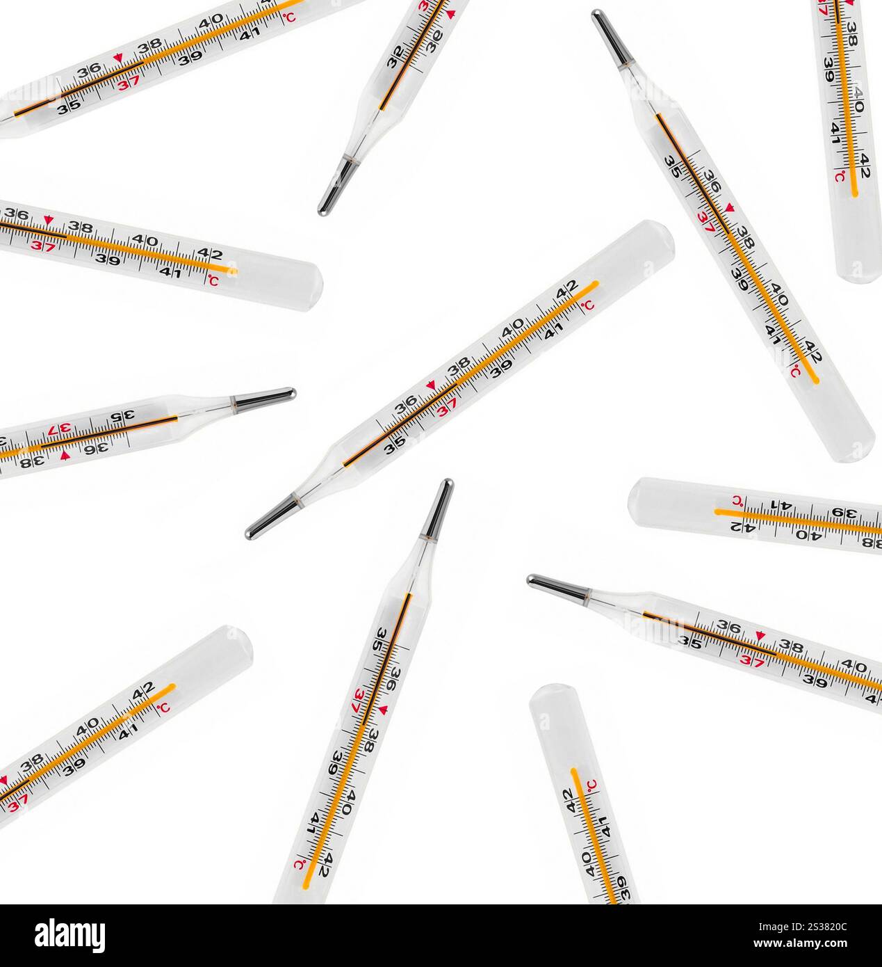thermometers isolated on white background. thermometers Stock Photo - Alamy
