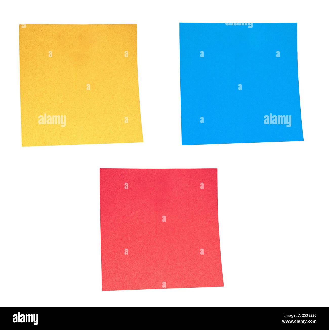 different note papers isolated on white background. different note ...