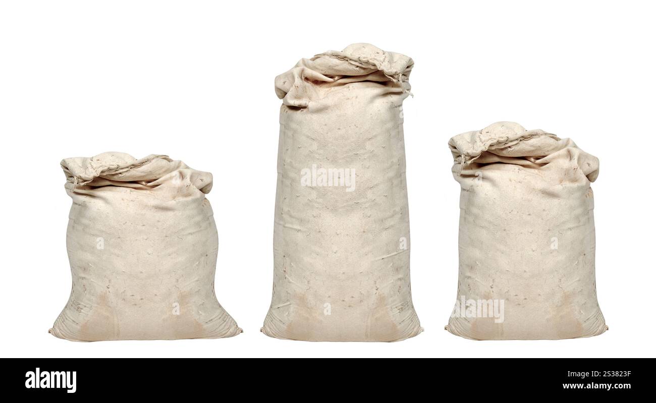 Big sacks isolated on white. Big sacks Stock Photo - Alamy