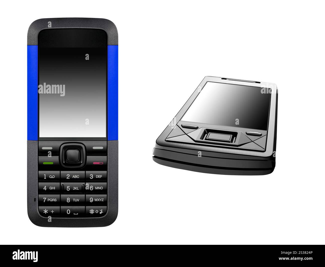 Cellphones front view isolated on white background. Cellphones Stock ...