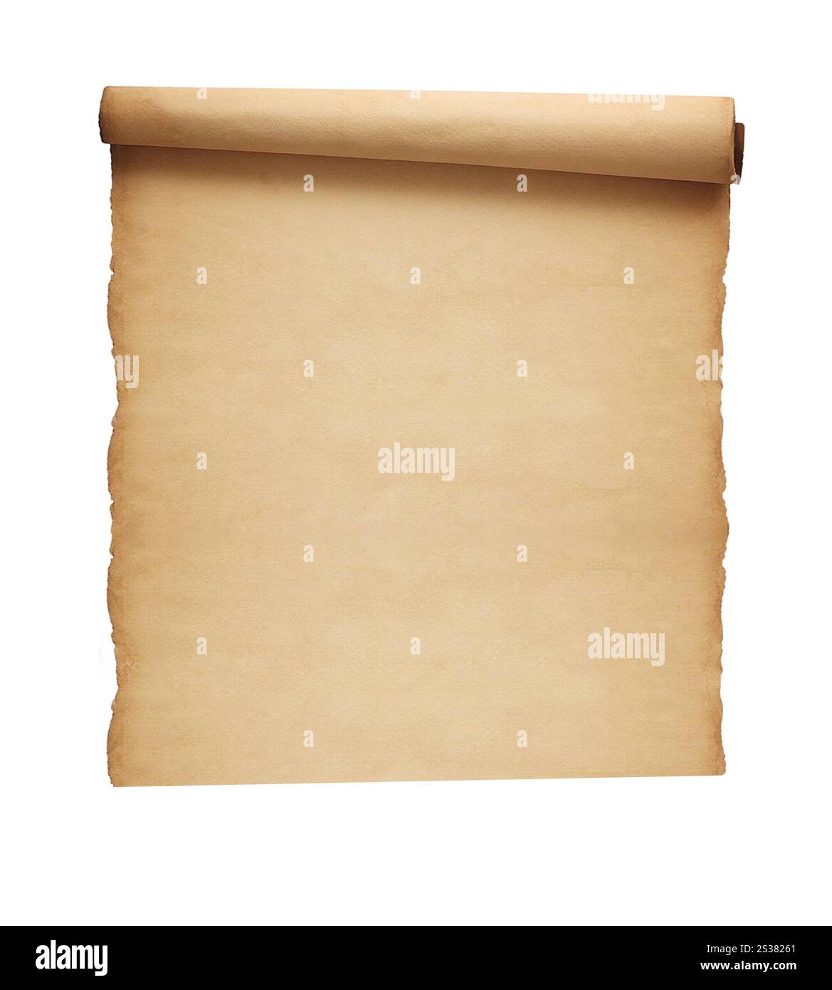 scrolled old paper isolated on white background. scrolled old paper ...