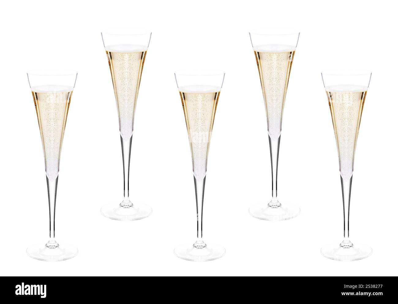 nice champagne glasses Isolated on white background. nice champagne ...