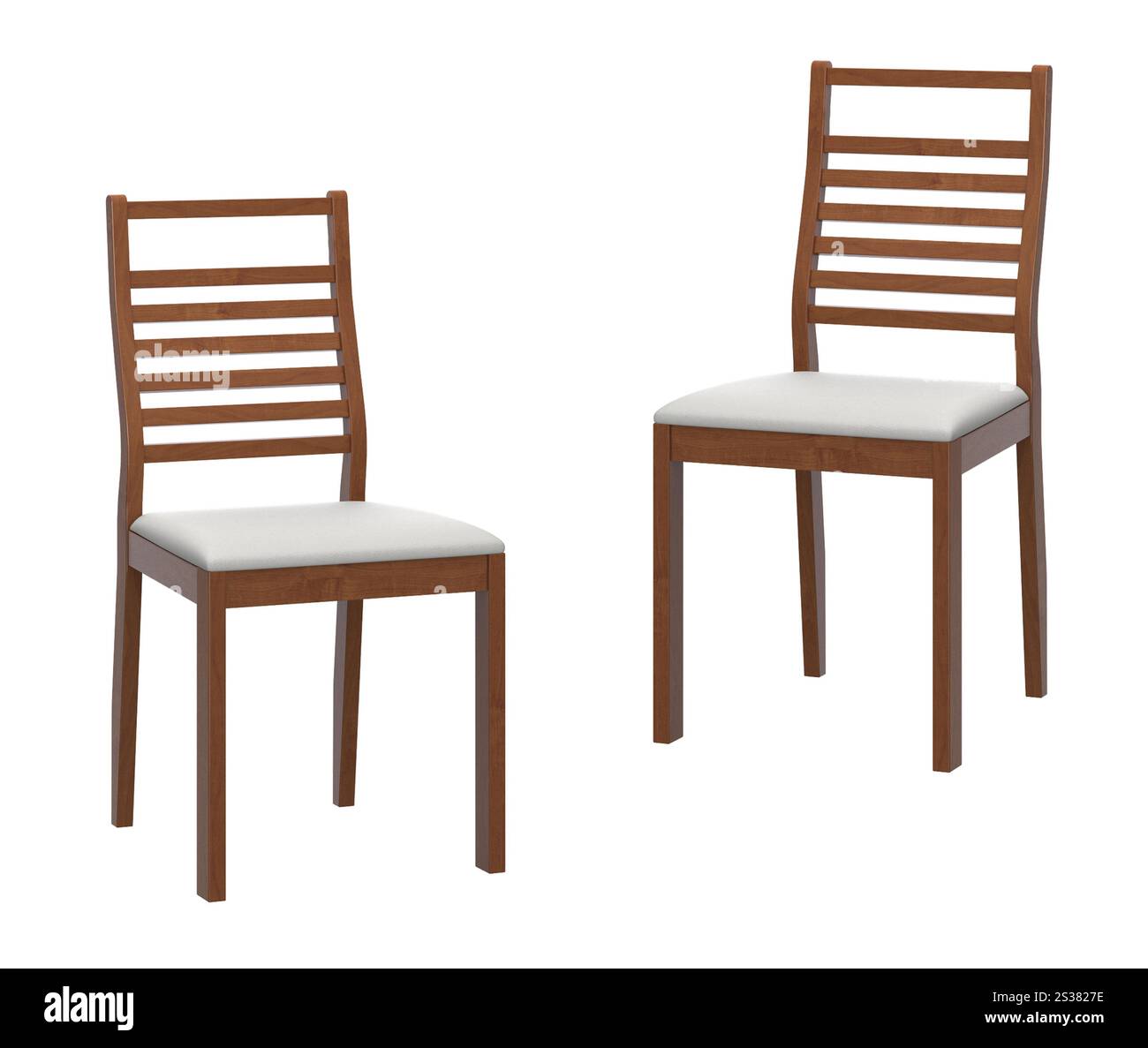 modern wooden chairs isolated on white background. modern wooden chairs ...