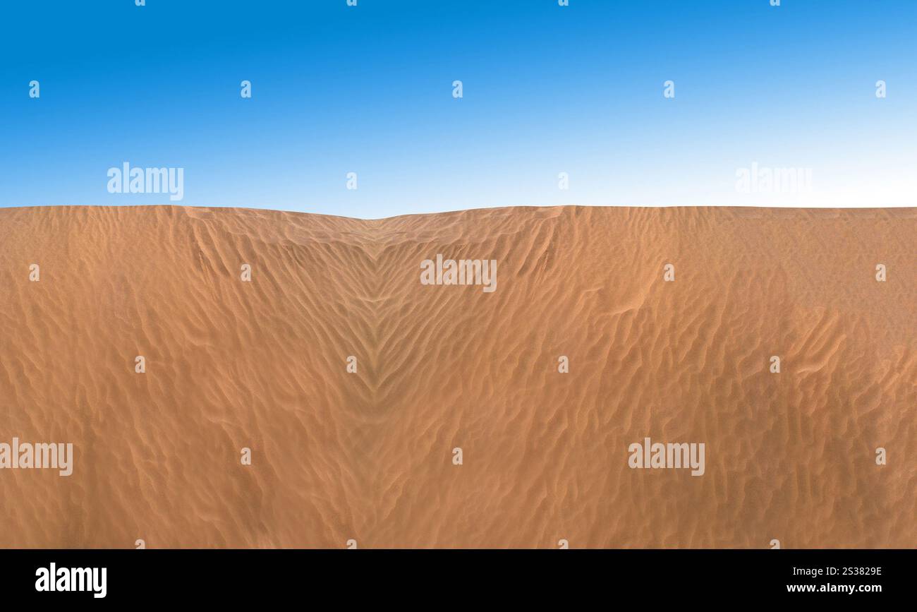 Sand desert on nice blue sky. Sand desert Stock Photo - Alamy