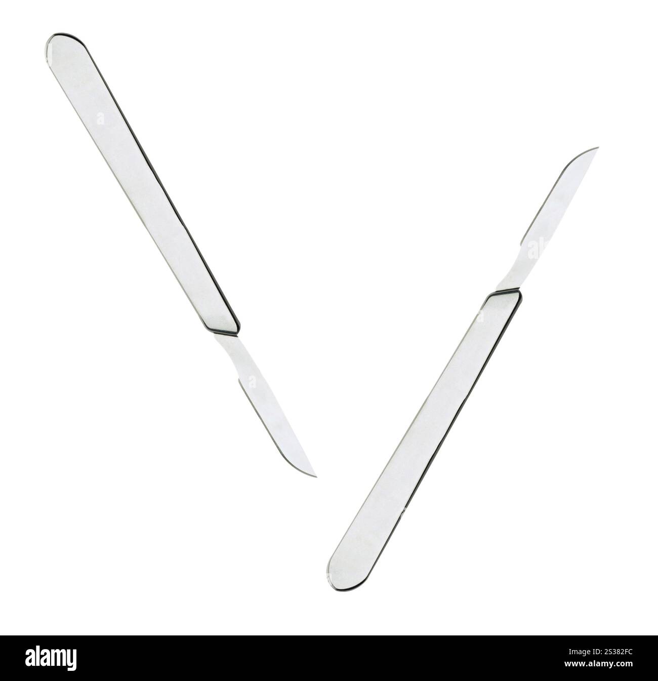 Surgery scalpels isolated on white. Surgery scalpels Stock Photo - Alamy